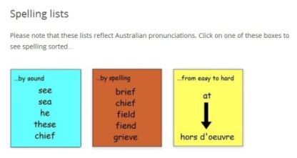 » Look up spelling patterns