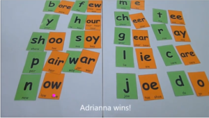 » Free downloadable phonics card game